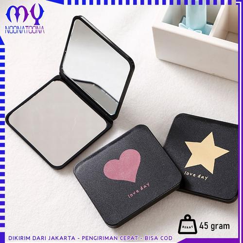 Promo Kaca Lipat Mini Cermin Rias Kecil Traveling 2 Sisi Tipis Bentuk ...