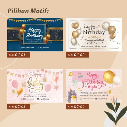 Jual Greeting card happy birthday bday card kartu ucapan ulang tahun ...