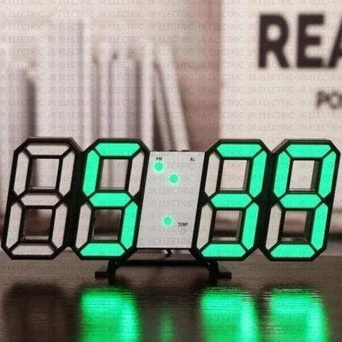 Promo JAM DINDING DIGITAL LED/JAM MEJA ALARM SUHU 3D /JAM MODERN WARNA ...