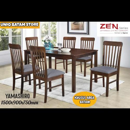 Jual MEJA MAKAN WOOD ZEN RK 6 KURSI YAMASHIRO [ BATAM ] - Kota Batam ...