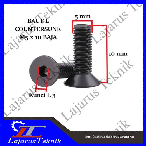 Jual Baut L Countersunk M5 x 10MM Verseng Hex - Kota Cimahi - Lajarus ...
