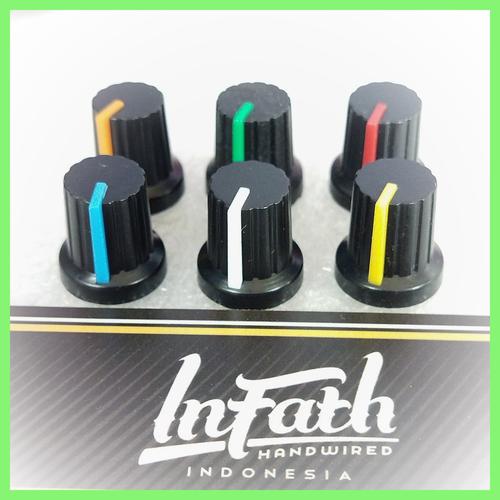 Jual InFath - Knob A9 potensio flower knurled Knop potensiometer mini ...