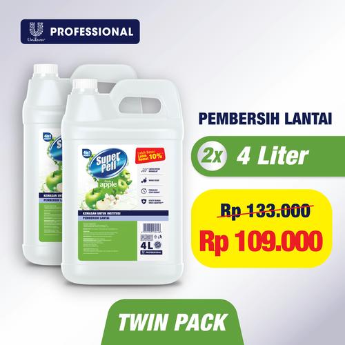 Jual Superpell Professional Pembersih Lantai Apel Jerigen 4L Twin Pack ...