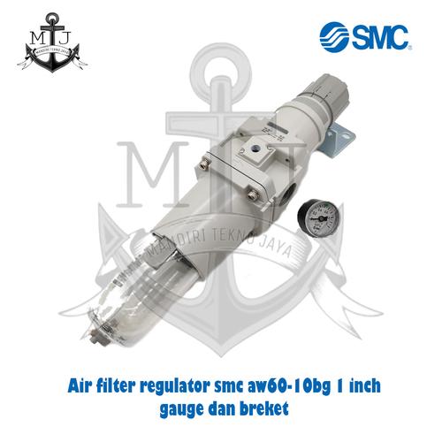 Jual Air filter regulator smc aw60-10bg 1 inch gauge dan breket ...