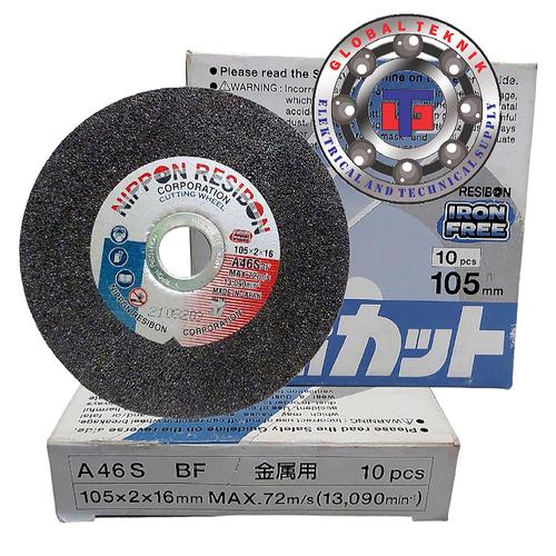 Jual Batu Gerinda Nippon Resibon 4"x2 mm Cutting Wheel 105 x 2 x 16 mm ...