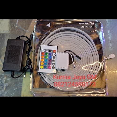 Jual Neon Flex LED 12volt 5mtr Selang Susu Flexible RGB Changing Color ...