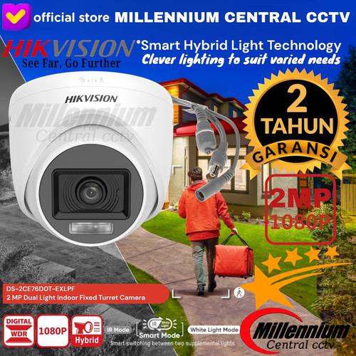 Jual CAMERA CCTV INDOOR HIKVISION 2MP DS-2CE76D0T-EXLPF Smart Dual ...