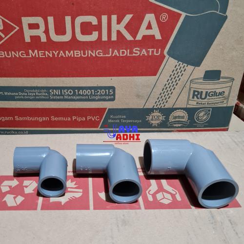 Jual PVC Knee Elbow 90° AW 1/2" 3/4" 1" ( 0,5 0,75 1 dim) RUCIKA - Keni ...