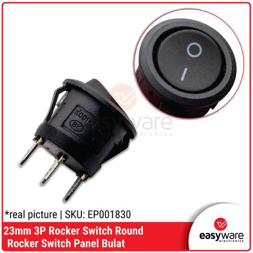 Jual Rocker Switch Bulat On Off 3P KCD1-105 10A 125V Round Rocker ...
