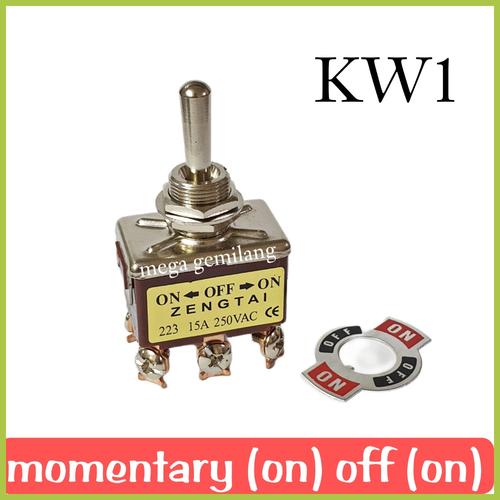 Jual Saklar Toggle switch momentary 6p (on) - off - (on) - KW2 ...