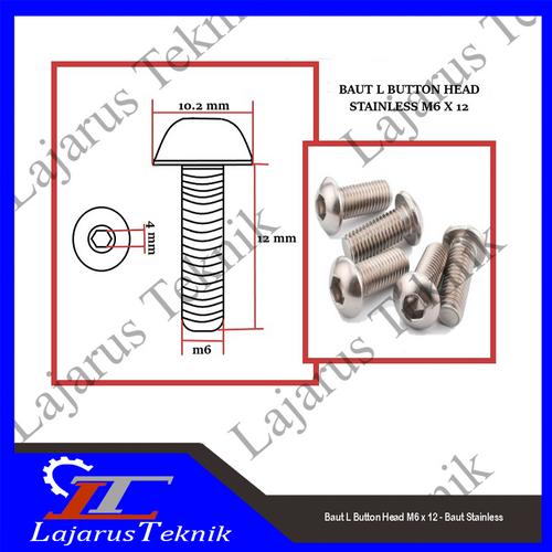 Jual Baut L Button Head M6 x 12 - Baut Stainless - Per 1 PCS - Kota ...