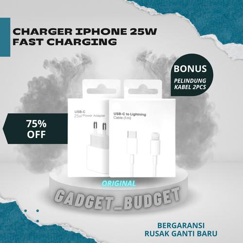 Promo Charger iphone 25w fast charging original 100% casan ip x 11 12 ...