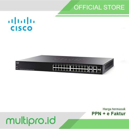 Promo CISCO SG300-28PP-K9-EU Managed Switch 24 Gigabit PoE+ 180W 2 ...