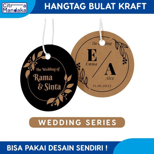 Jual Cetak Label Souvenir Pernikahan Custom Kraft 1 Sisi Hang Tag ...