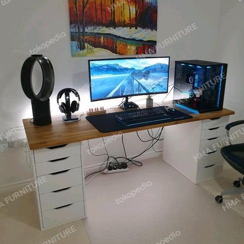 Jual meja gaming meja kantor kayu asli full finishing - Kab. Lebak ...