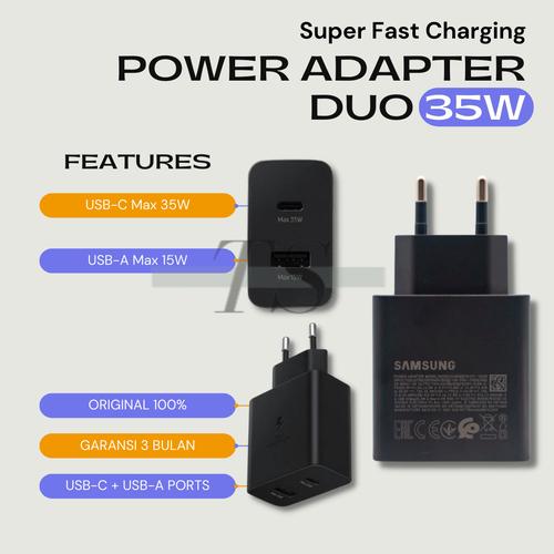 Jual Samsung Charger Adapter Duo 35W PD USB Type C + A Super Fast ...