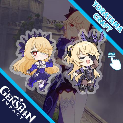 Jual Gantungan Kunci Genshin Impact Fischl Skin, Keychain Akrilik ...