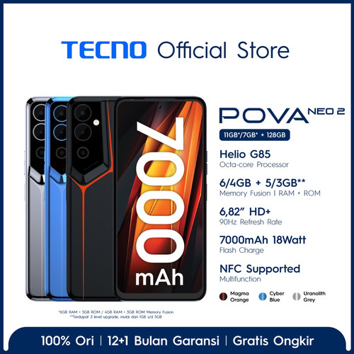 Jual Tecno Pova Neo 2 NFC 4/128Gb Total Ram 7Gb - Garansi Resmi Indonesia - Biru, [BNIB ...