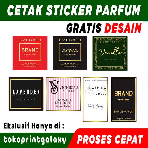 Jual Sticker parfum Kemasan Label Cutting A3 - VINIL GLOSSY - Jakarta ...