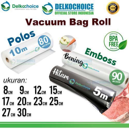 Jual Vacuum POLOS EMBOSS ROLL SMOOTH BINTIK Plastik Vakum Makanan ...