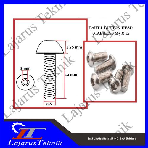 Jual Baut L Button Head M5 x 12 - Baut Stainless - Kota Cimahi ...