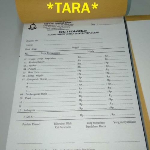 Jual Paket Cetak Tanda Terima, 3 Ply Karbon Kertas Folio, 10 Buku - 1 ...