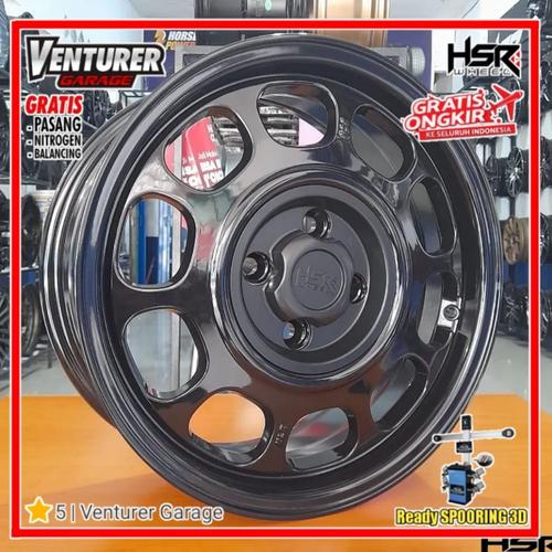 Jual VELG MOBIL RING 14 HSR KLG BLACK VELG RACING R14 AIR EV BRIO AGYA ...