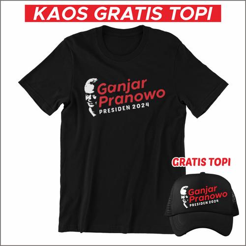Jual BA138 Kaos Gratis Topi Ganjar Pranowo Untuk 2024 - ANAK S - Kab ...