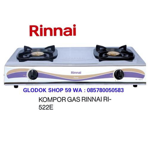 Jual KOMPOR GAS RINNAI RI-522E / RI 522E STAINLESS 2 TUNGKU ANTI KARAT ...
