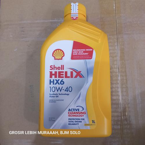 Jual OLI MESIN SHELL HELIX HX6 SN 10W-40 KEMASAN 1LITER - Kota ...