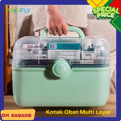 Jual MEDIC Kotak Tempat Obat Keluarga P3K Portable Multi Layer Medicine ...