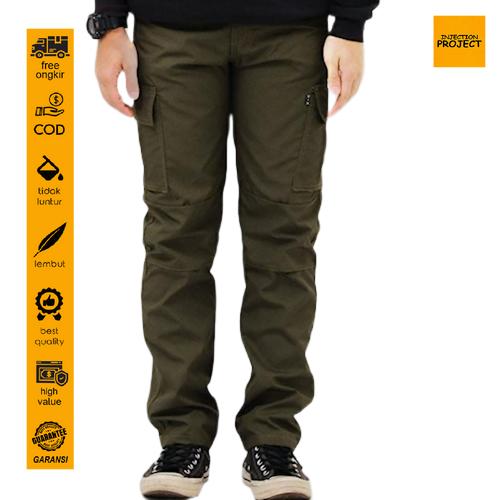 Promo Cargo Pants Pria Wanita HPR Panjang Terbaru Jumbo Big Size Premium - Cream, 38 - Kab ...