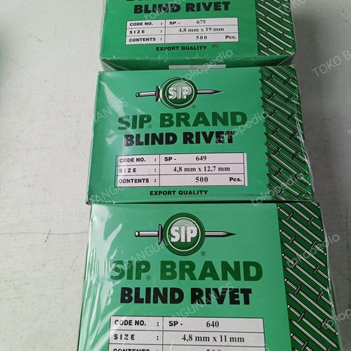 Jual SIP Paku Rivet SP 435-440-450-540-550-640-649-675 per 1 kotak ...