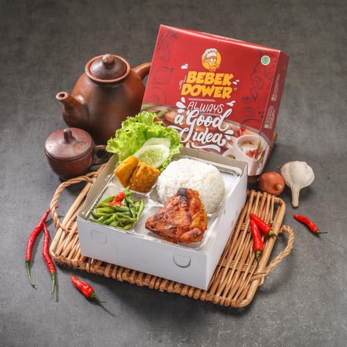 Jual Nasi Box ayam goreng / ayam bakar/ bebek goreng + Tahu tempe + Buncis - Ayam Goreng ...