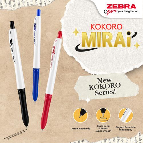 Promo Zebra Gel Pen Pulpen Kokoro Mirai - 0.48 mm - Merah - Jakarta ...