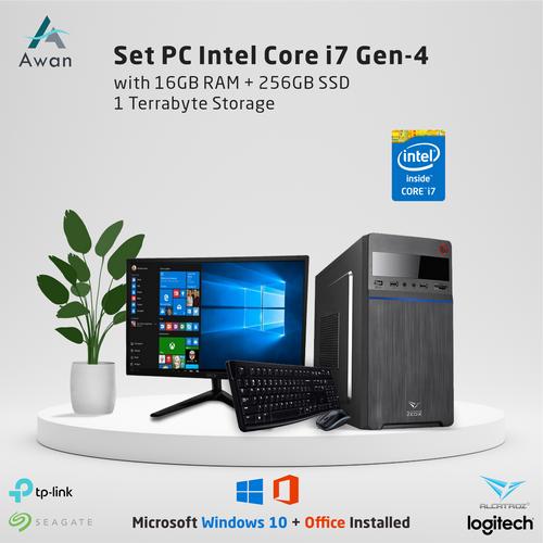 Jual Set PC Komputer Intel Core i7 Gen-4 RAM 16GB SSD Rakitan Office - Kab. Tangerang - Awan PC ...