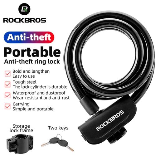 Jual Kunci Gembok Sepeda Spiral Polygon Tipe B - Rockbros Hitam - Kota ...