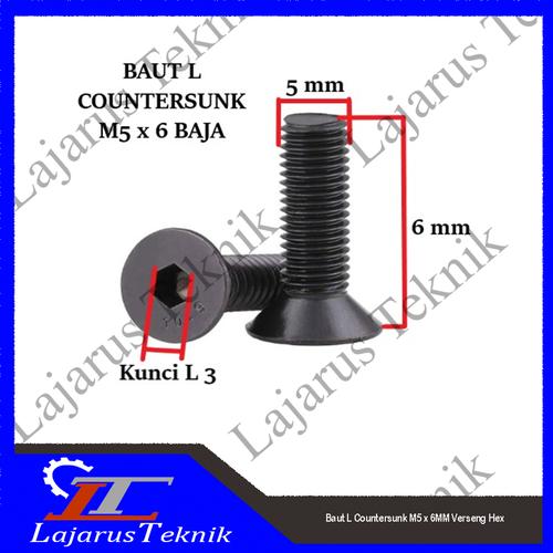 Jual Baut L Countersunk M5 x 6MM Verseng Hex - Kota Cimahi - Lajarus ...