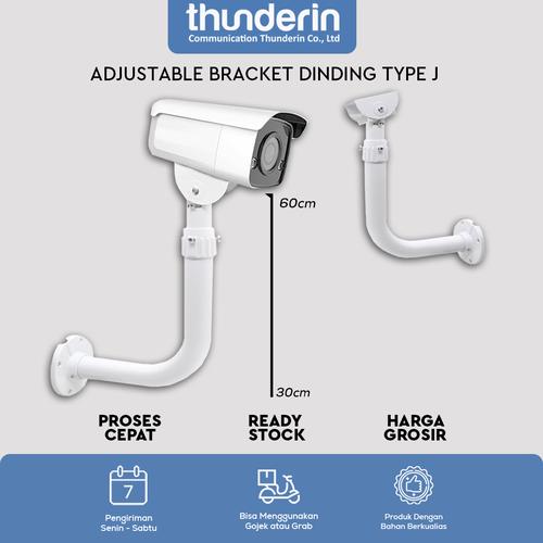 Jual Adjustable Bracket Dinding Type J/Bracket Camera CCTV Type J ...