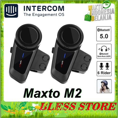 Jual Bluetooth Helm Intercom Maxto M2 6 Rider Half Face - Full Face ...