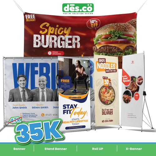 Jual JASA DESIGN SPANDUK, BANNER, X BANNER, STAND BANNER, ROLL UP ...
