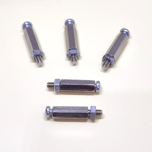 Jual Spacer M3 15mm + 5mm Tiang PCB Silver + Mur Nut Baut Screew JP3 ...