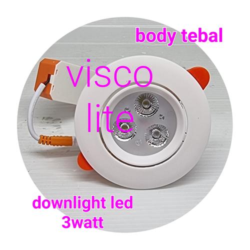 Jual downlight ceiling led 3mata 3watt 3w - spot light plafon led 3 watt - Jakarta Barat - visco ...