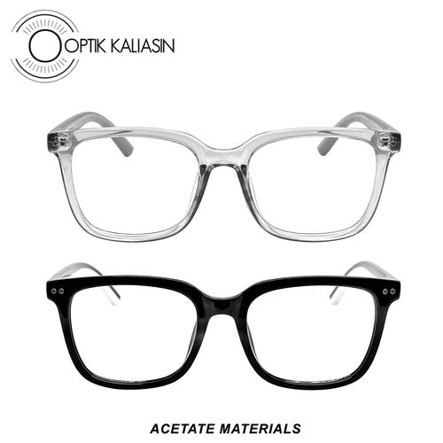 Promo Frame Kacamata vintage pria wanita square kotak full frame lentur 8261 - Hitam - Kota ...