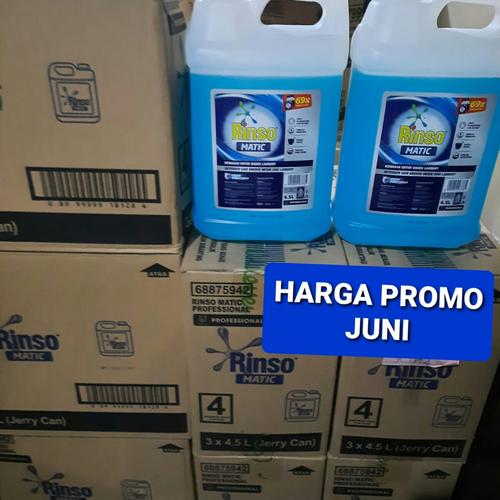 Jual Rinso Matic Profissional Deterjen cair 4,5 Liter Jerigen - Kota ...
