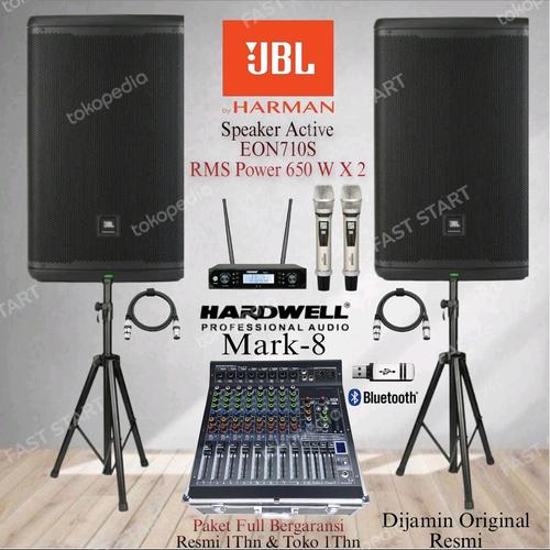 Jual Paket Sound System Aktif Speaker JBL EON710S 10 Inch Mixer Mark-8 ...