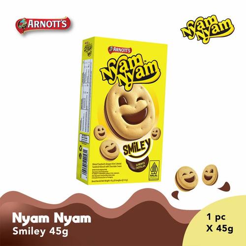 Jual Nyam Nyam Smiley Biscuit Sandwich Chocolate 45gr - Jakarta Utara ...