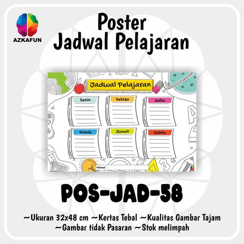 Jual Poster JADWAL PELAJARAN SEKOLAH - jadwal pelajaran sekolah - POS ...