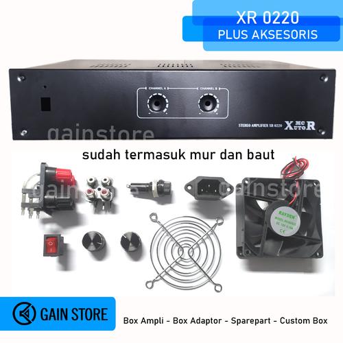Jual Box Ampli Amplifier Plat Besi XR 0220 2 Lubang Paket Hemat - BOX ...