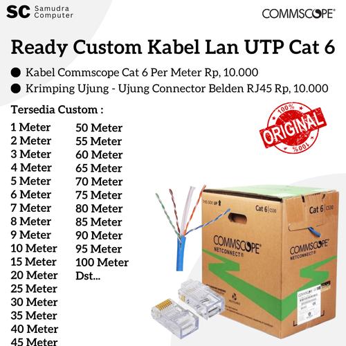 Jual Pembuatan Custom Kabel Lan UTP Commscope Cat 6 - Krimping - Kota ...